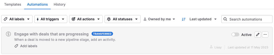 Automations - Knowledge Base | Pipedrive